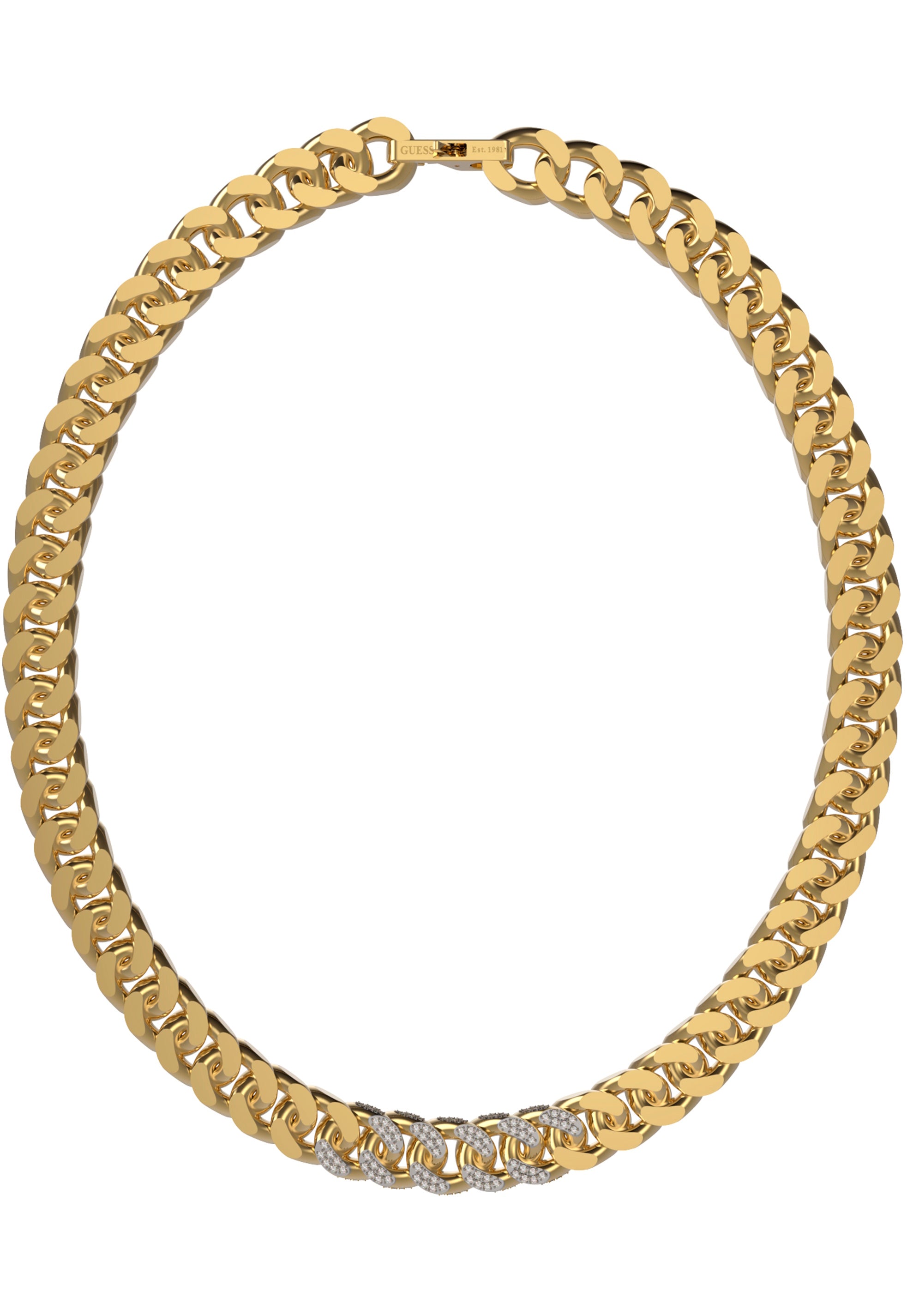 GUess GOld CHain with stones in middle – Southmall Jewellers